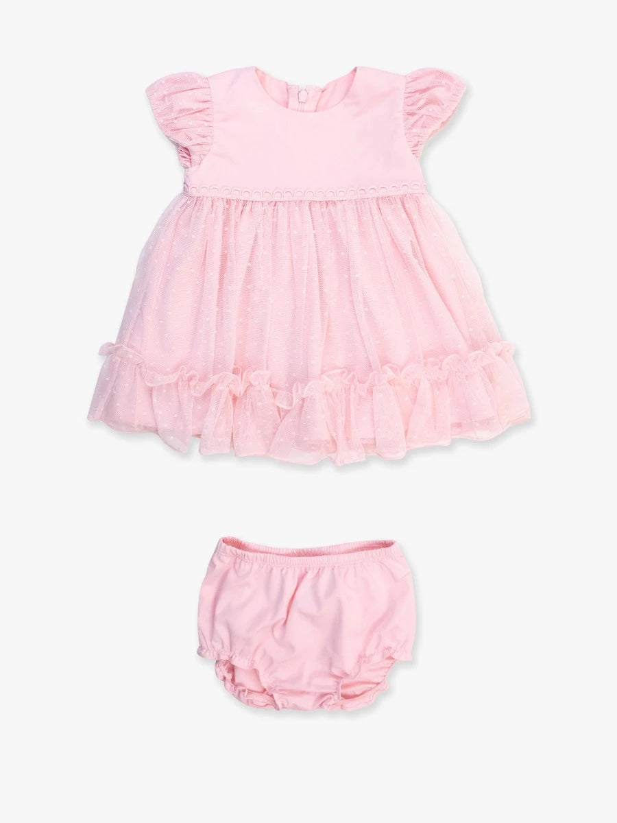 Dotted Tulle Dress + Rufflebutt Bloomer Set – Livi Littles