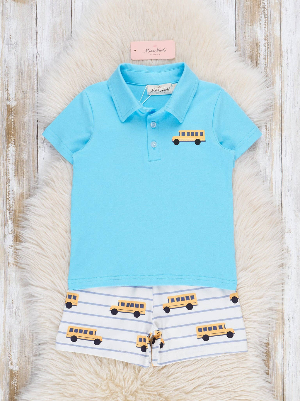 School Bus Polo Outfit – Livi Littles
